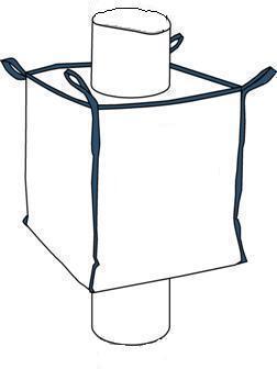 FIBC with filling- and discharge spout, side seam loops / FIBC with ...